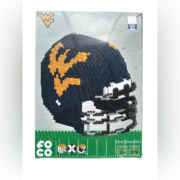 Foco | Other | Foco Brxlz Team Helmet Building Set Wvu Blue And Yellow ...
